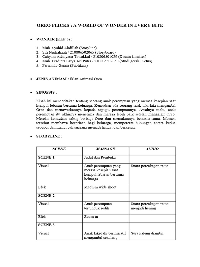 Oreo (Animasi 2D) | PDF