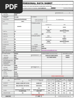 PERSONAL DATA SHEET PDS Editable | PDF | Government