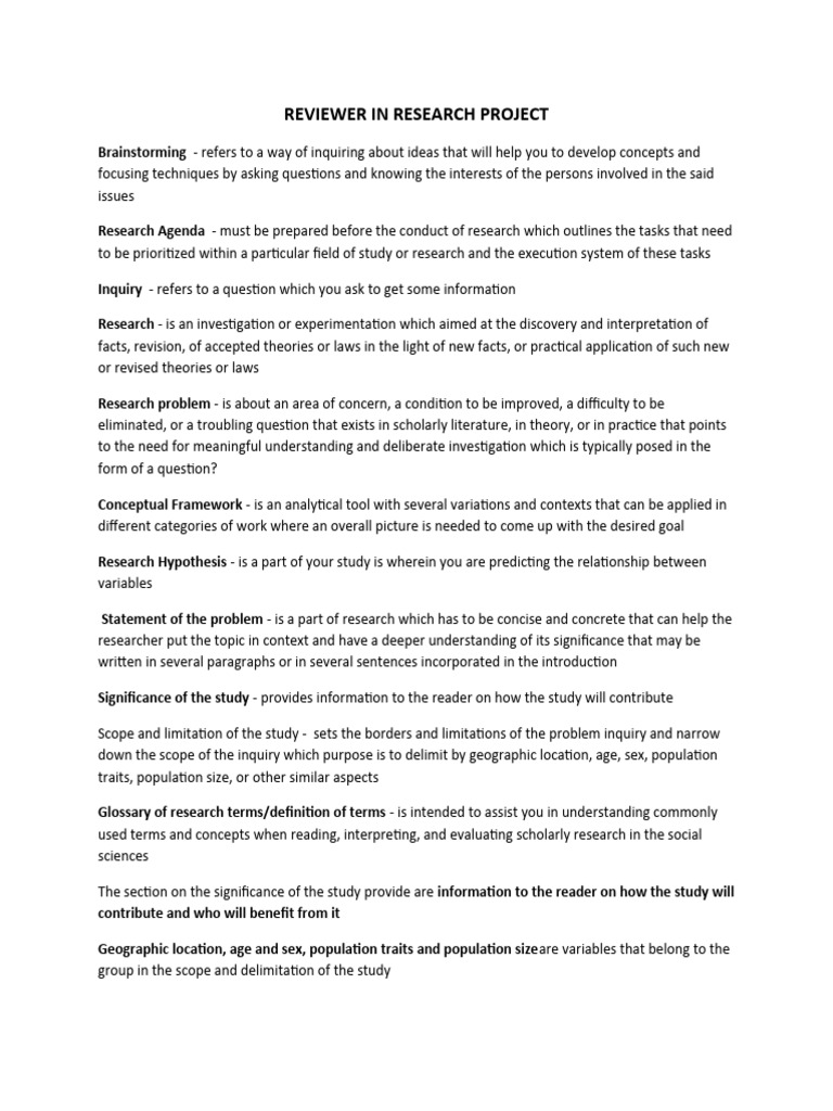 Reviewer in Research Project | PDF | Theory | Cognition