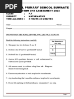 P7 Mock Ple 2025 - MTC | PDF