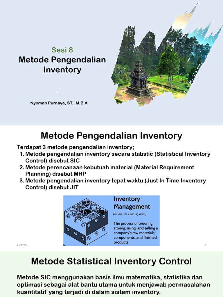 Sesi 8 Metode Pengendalian Persediaan | PDF