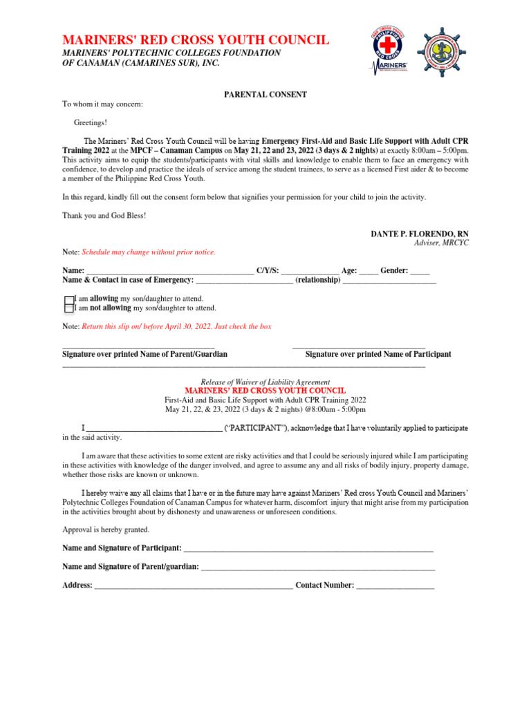 Mrcyc Pcrwla | PDF | First Aid | Consent