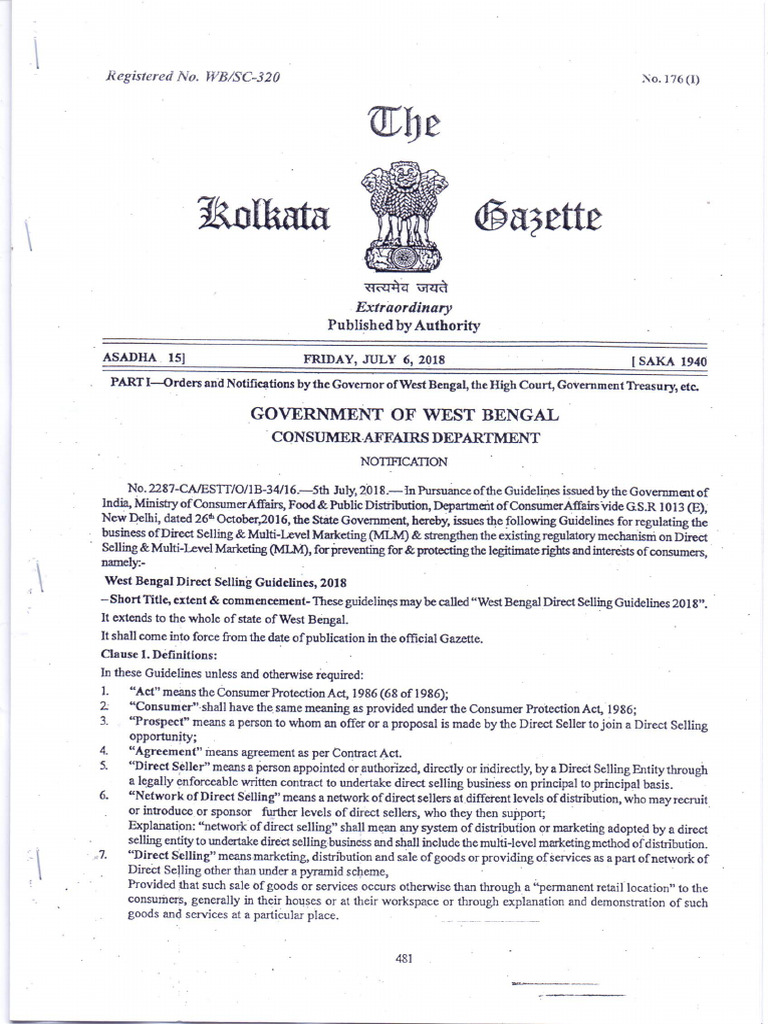 WB Direct Selling Guidelines | PDF