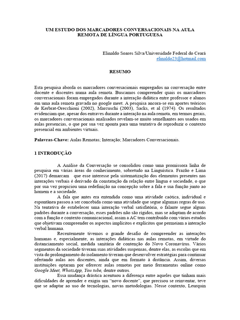 Resumo Expandido Flael - Elinaldo Soares Silva | PDF | Linguística ...