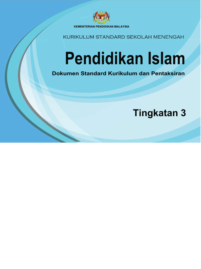 005 DSKP KSSM Pendidikan Islam Tingkatan 3 | PDF