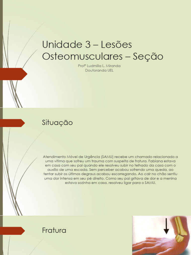 Aula+9+ +Les%C3%B5es+Osteomusculares+e+Fratura+Fechada | PDF | Músculo ...