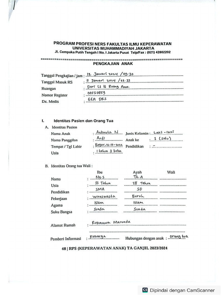 Askep GEA DRS - Kelompok | PDF