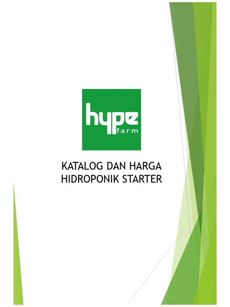 Brosur Produk Hype Farm - Hidroponik - Mitrasales | PDF