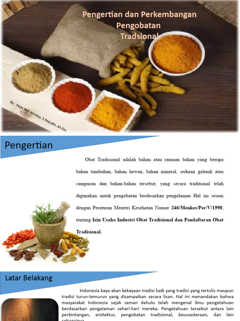 Pengertian Perkembangan Obat Tradisional Pdf