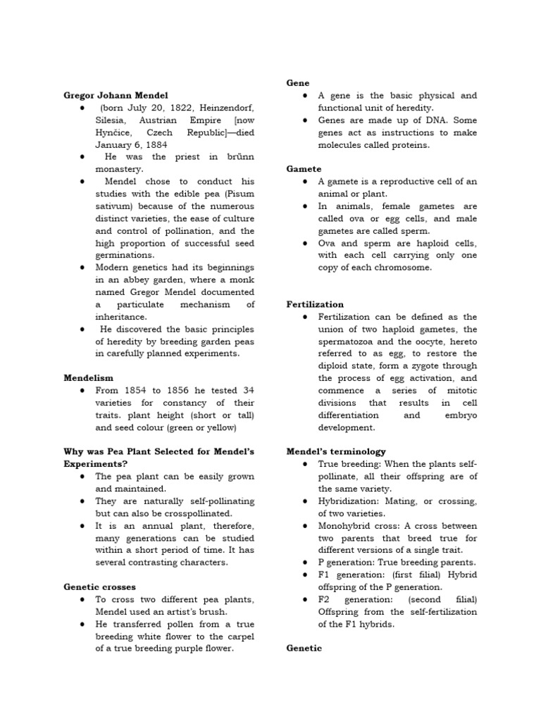 Gen Bio Reviewer | PDF | Dominance (Genetics) | Genetics