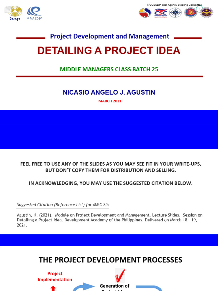03a PDM Detailing Project Ideas - MMC 25 - copy | PDF | Goal