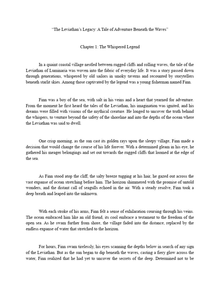 The Leviathan's Legacy - A Tale of Adventure Beneath The Waves | PDF ...