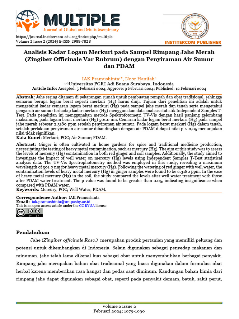 4+IAK+Pramushinta+Et+Al+1079 1090 | PDF | Chemistry