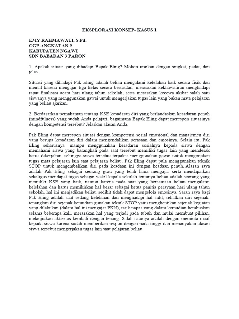 EKSPLORASI KONSEP MODUL 2.2 KASUS 1 emy rahmawati | PDF