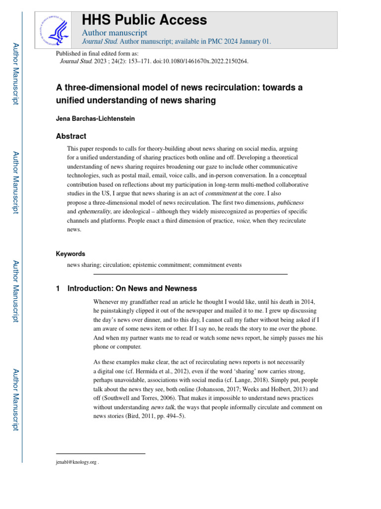 Nihms 1853400 | PDF | Social Media | Popular Culture & Media Studies