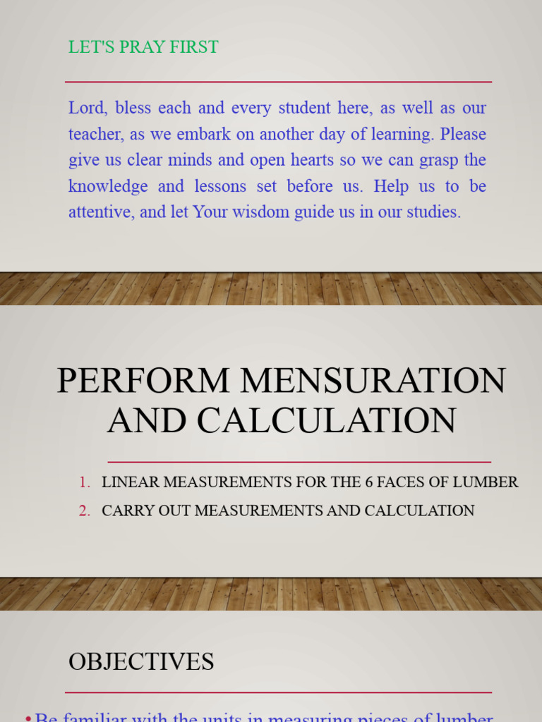 Perform Mensuration and Calculation (Autosaved) | PDF | Foot (Unit) | Probability And Statistics