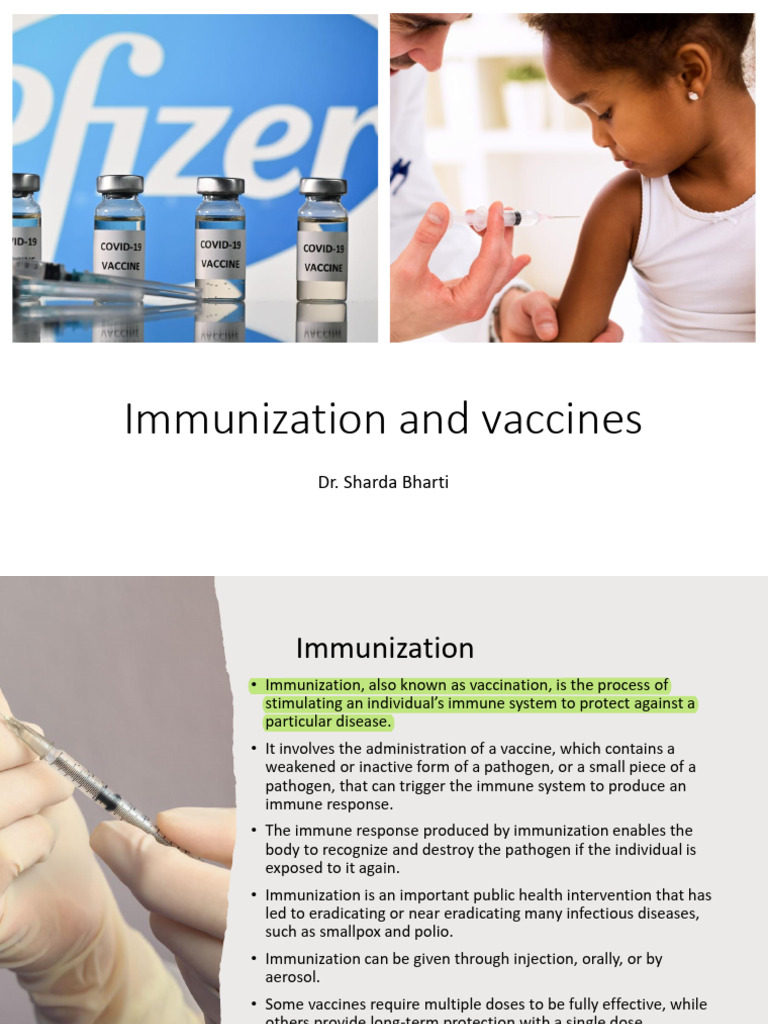 Lecture - Immunization and Vaccines | PDF | Vaccines | Antibody