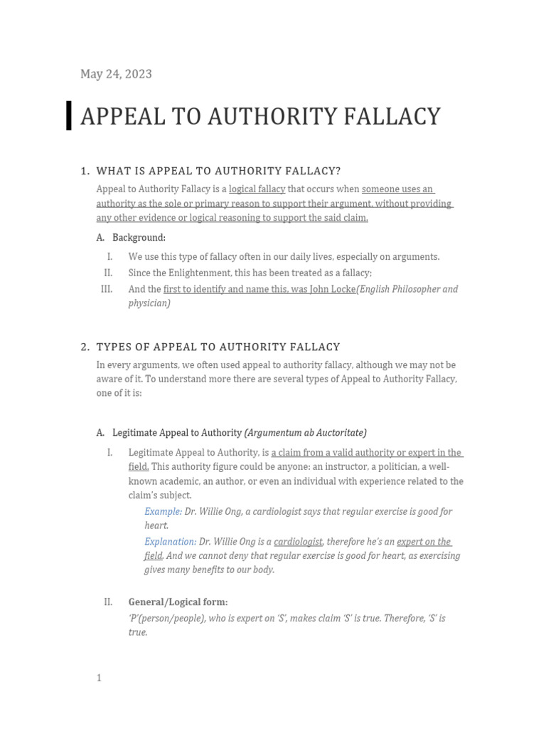 Appeal To Authorury Draft | PDF | Cognition | Epistemology