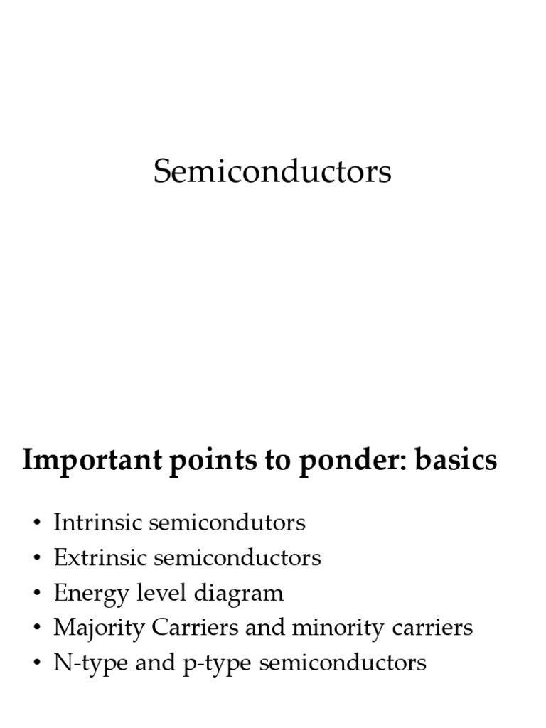 Overview of Semiconductor Basics | PDF | Semiconductors | Doping (Semiconductor)