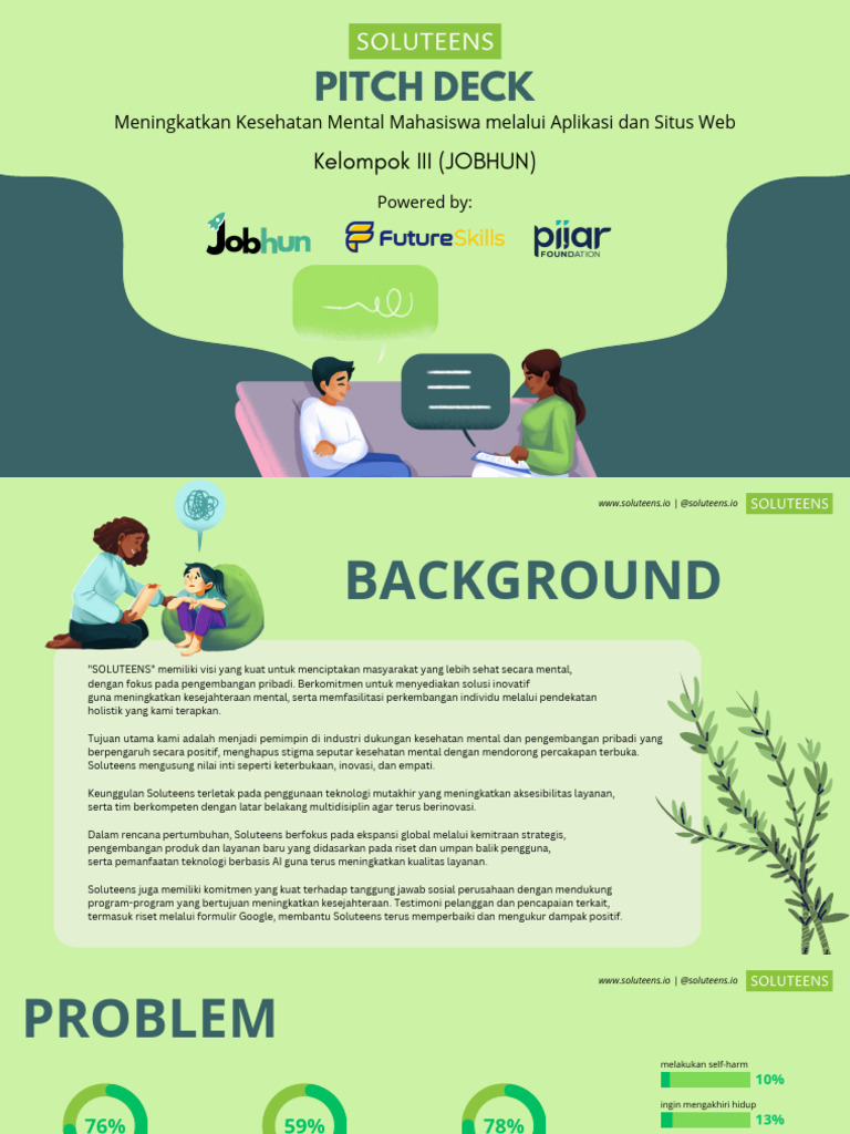 Soluteens Pitch Deck - Final Project | PDF