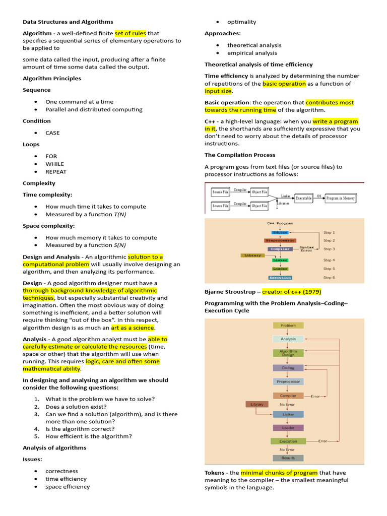 DSA Reviewer | PDF | Algorithms | Computer Program