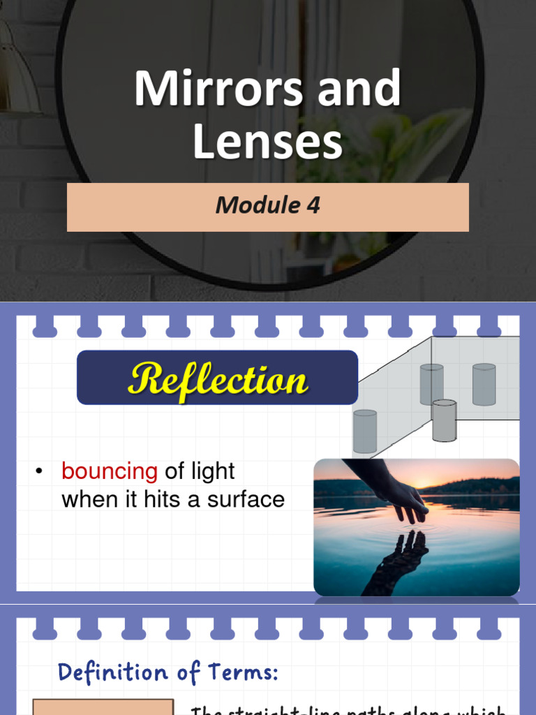 Lenses and Mirrors Part1 | PDF | Mirror | Geometry