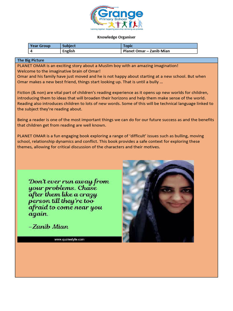 English-Planet-Omar-Knowledge-Organiser | PDF | Word | Language Mechanics