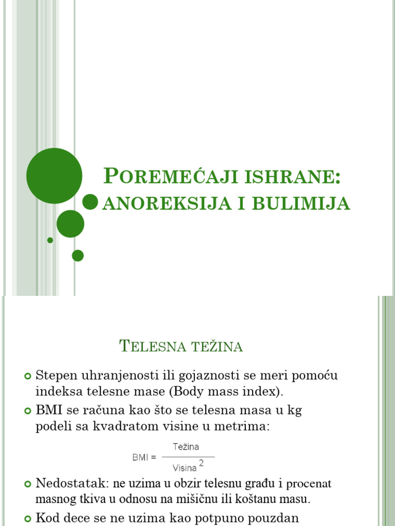 Poremećaji Ishrane | PDF