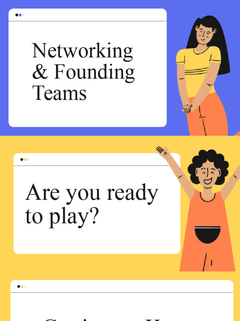 Networking & Founding Teams | PDF | Entrepreneurship | Business Incubator