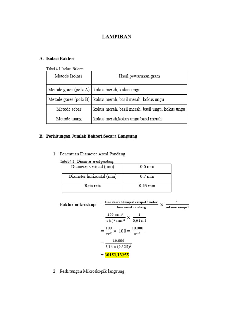 Lampiran Isolasi Bakteri | PDF