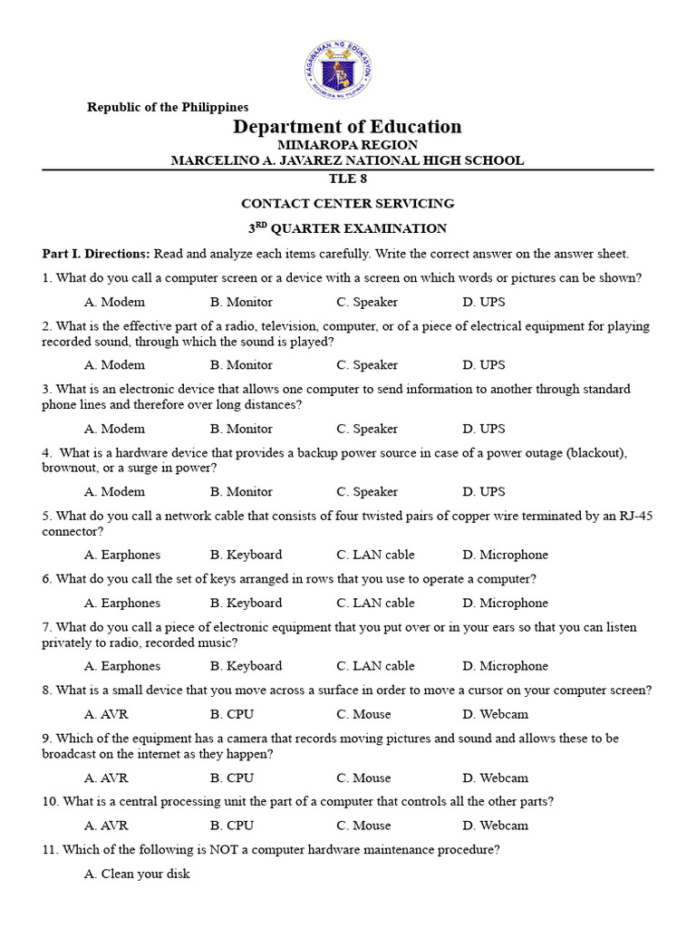 TLE 8 Mastery | PDF | Computer File | Antivirus Software