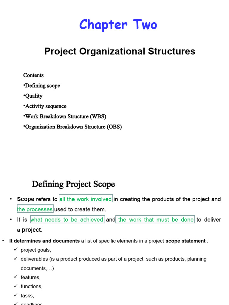Chapter-2 Project Organization Structure | PDF | Project Management ...