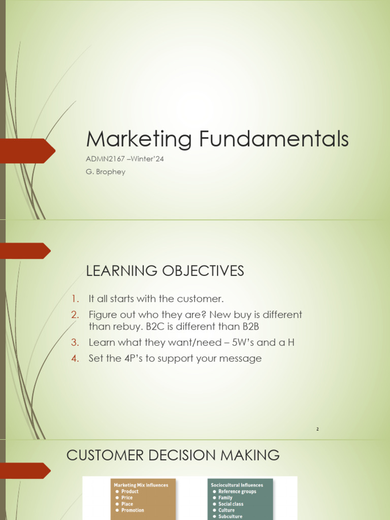 Marketing Fundamentals | PDF | Marketing | Market Segmentation