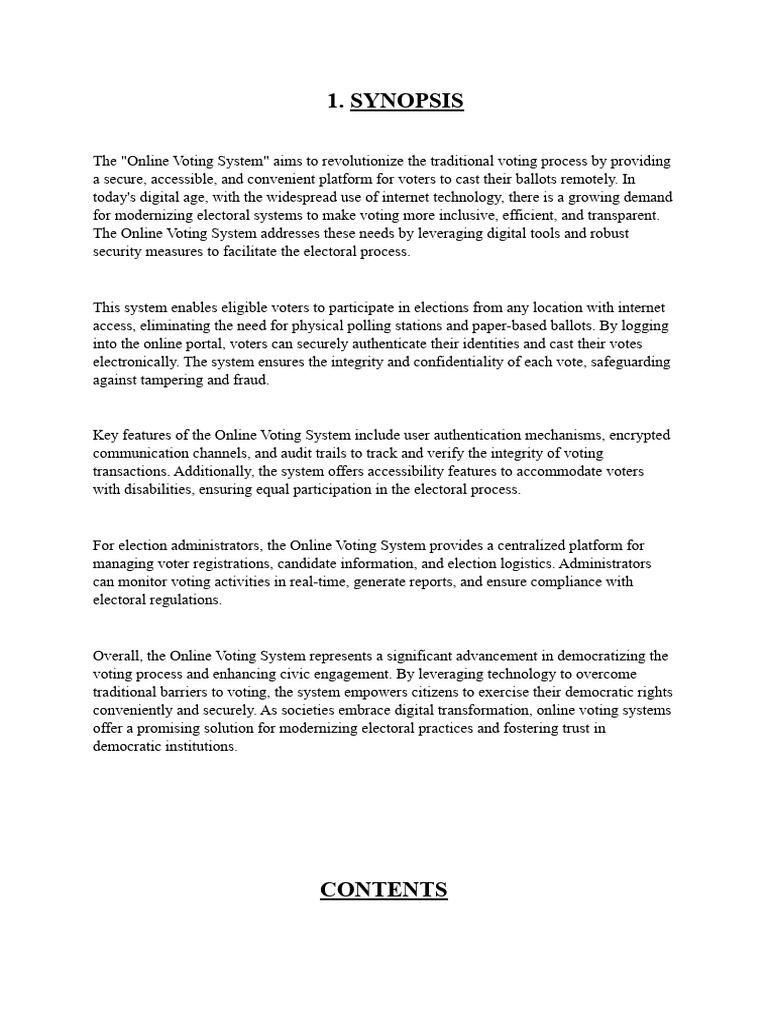 Online Voting System Pdf Software Testing Databases