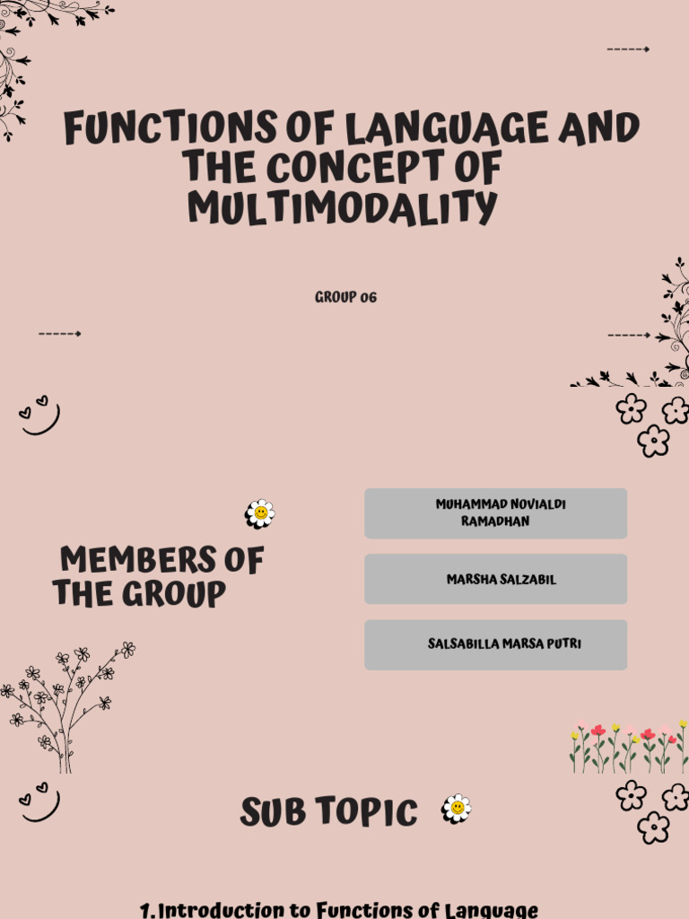 ITS GROUP 6-Function of Language and the Concept of Multimodality 2 ...