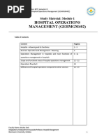 Hospital Operation Management | PDF | Health Administration | Hospital
