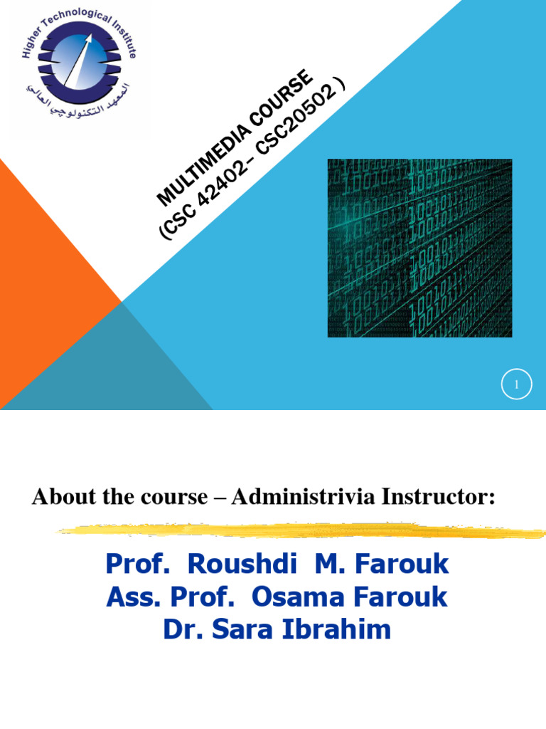 Lecture1 Multimedia | PDF | Multimedia | Video