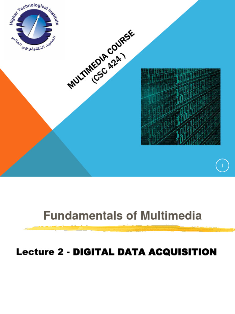 Lecture2 Multimedia Pdf Sampling Signal Processing Analog To 4116
