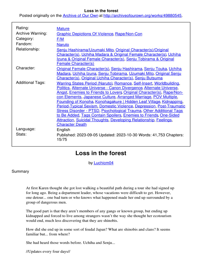 Loss in The Forest | PDF