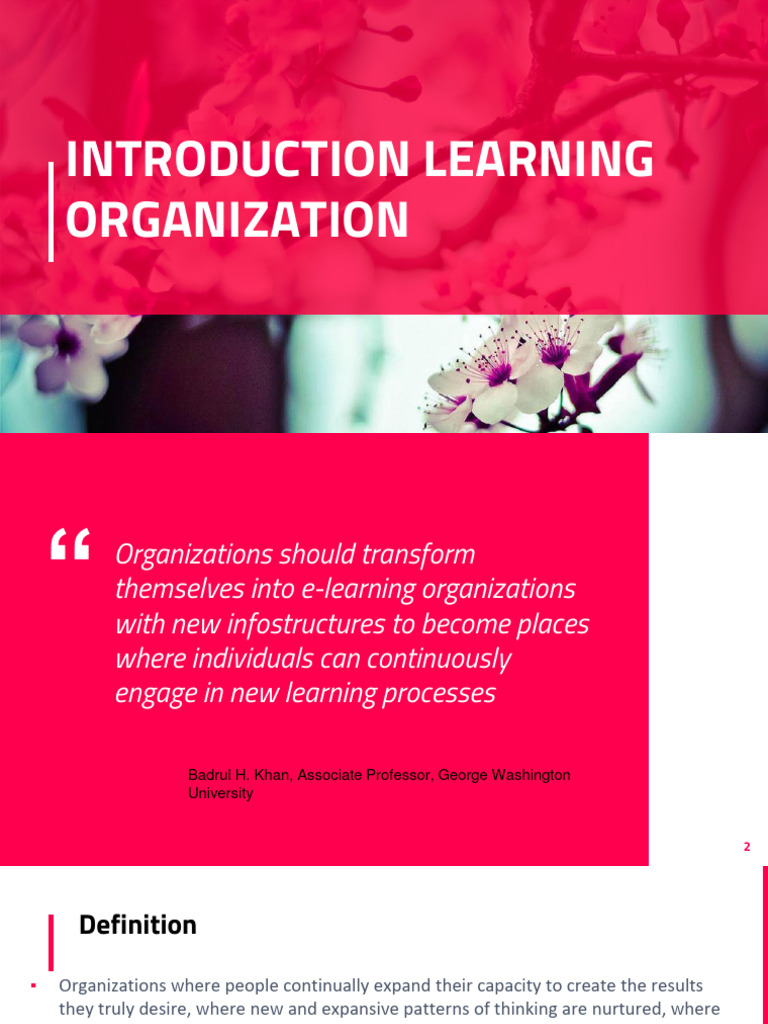 Part 2 - Introduction Learning Organization | PDF | Learning | Knowledge Part 2 - Introduction Learning Organization | PDF | Learning | Knowledge