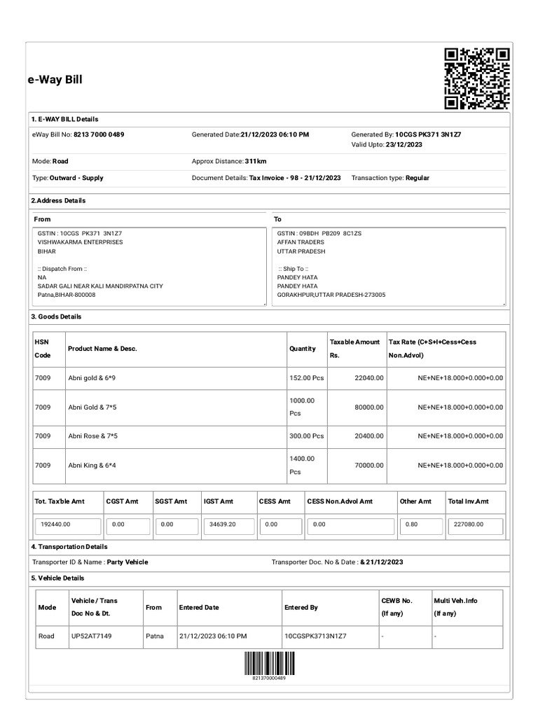 E-Way Bill System (8) | PDF | Government Finances | Governance