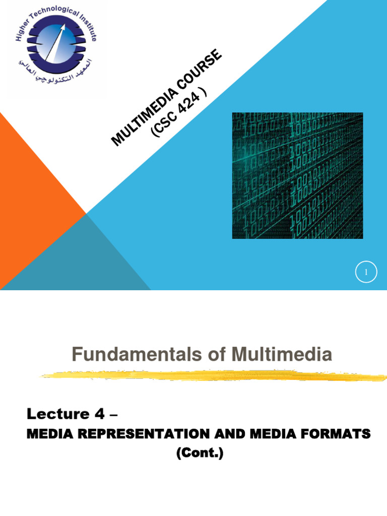 Lecture4 Multimedia | PDF | Pixel | Computer Graphics