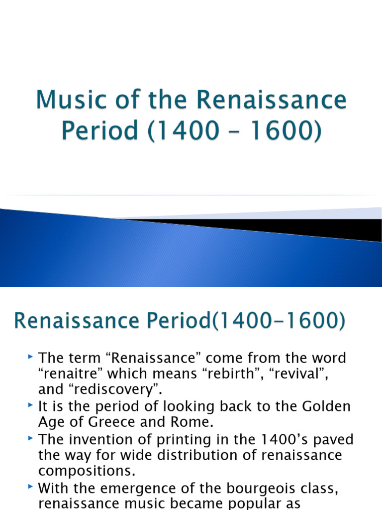 Music of The Renaissance Period | PDF | Choir | Renaissance