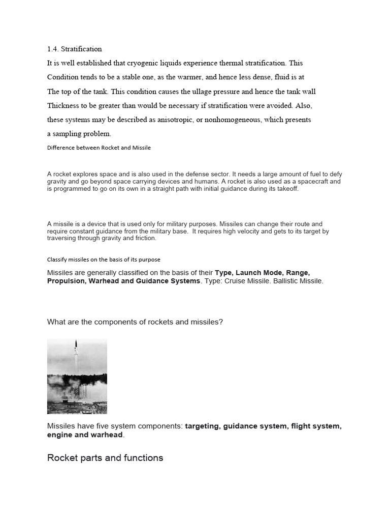 Components of Rockets and Missiles Explained | PDF | Rocket Propellant ...