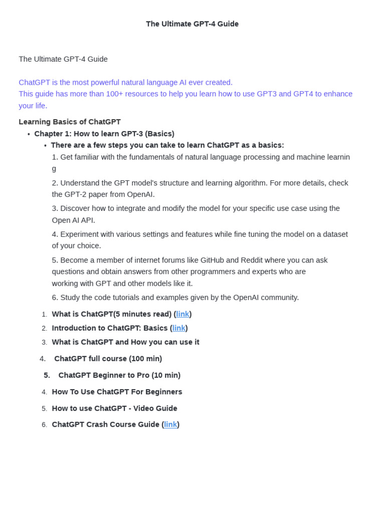 The Ultimate GPT-4 Guide | PDF | Copywriting | Artificial Intelligence