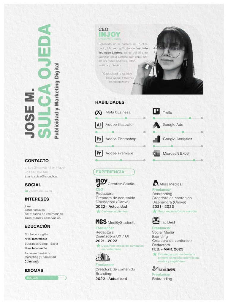 Ejemplo de CV para Marketing | PDF | Negocios económicos | Gestión ...