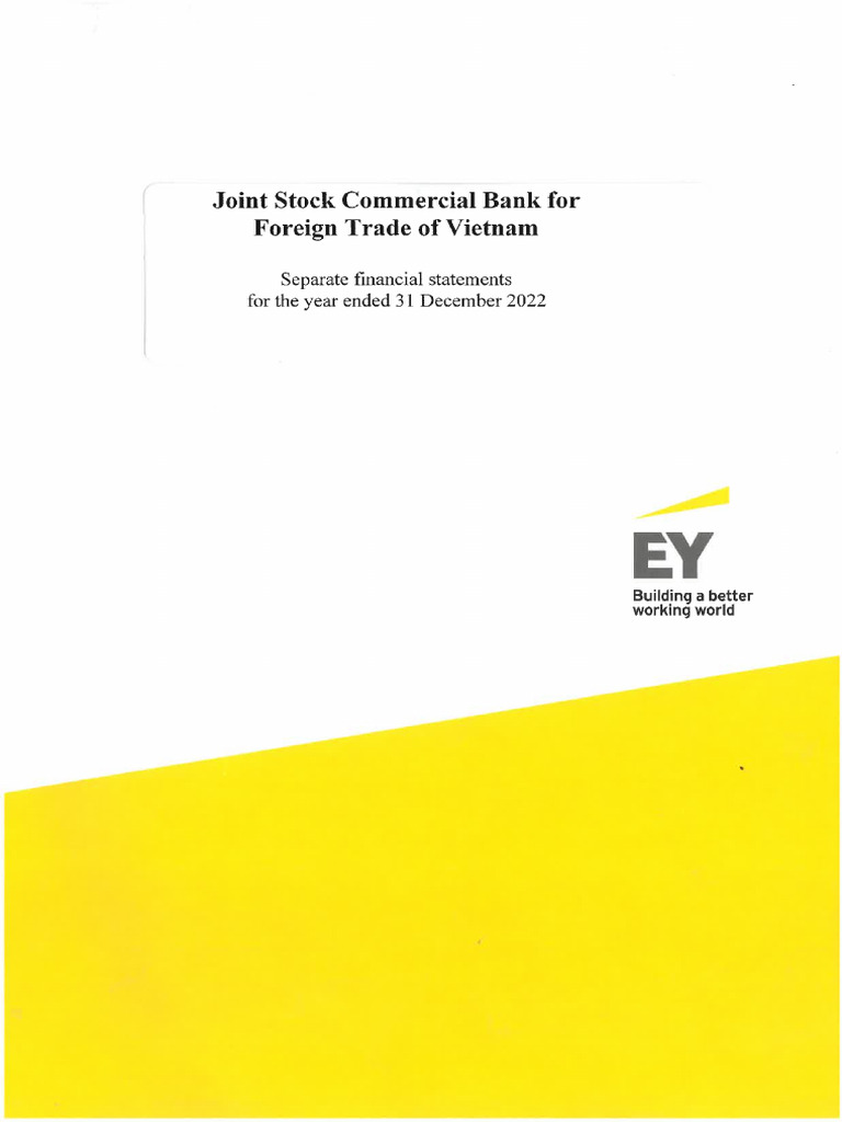 TA - VCB - BCTC Rieng Le Kiem Toan 2022 | PDF | Audit | Financial Audit