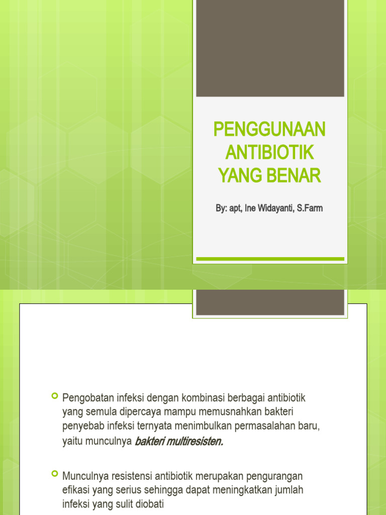 Ppt Penggunaan Antibiotik Yang Benar | PDF