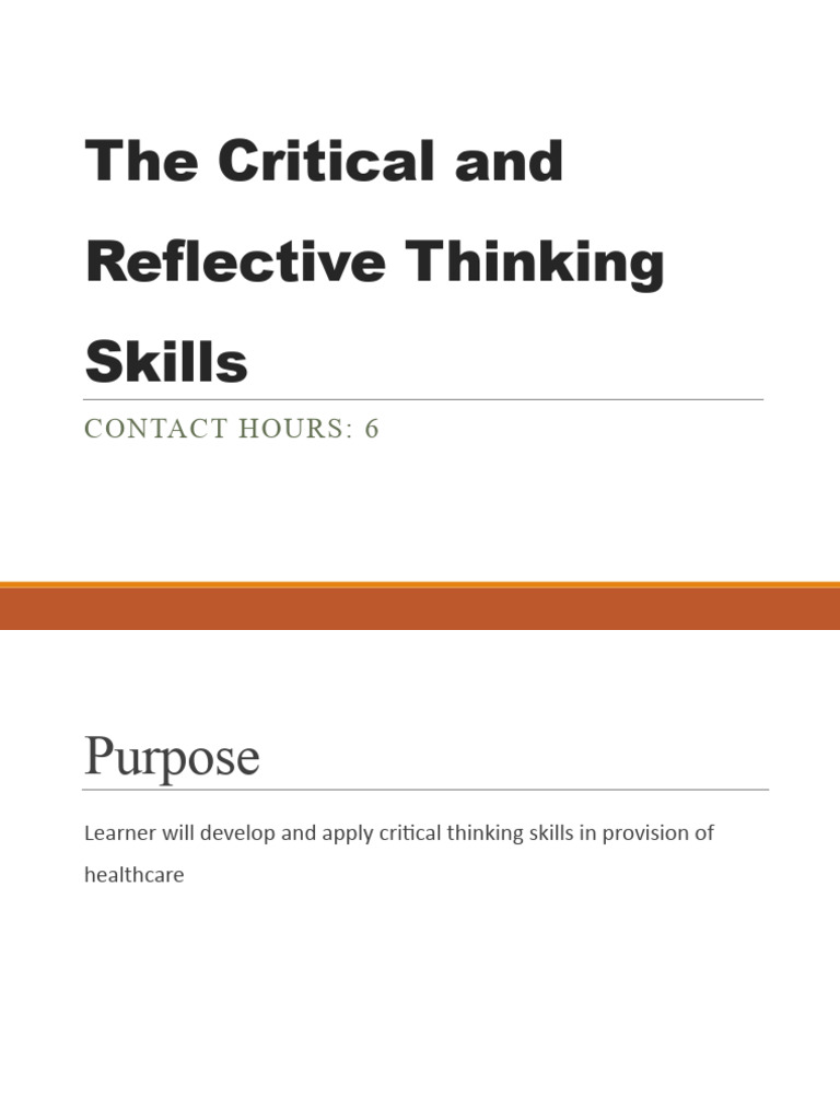 The Critical Thinking Process | PDF