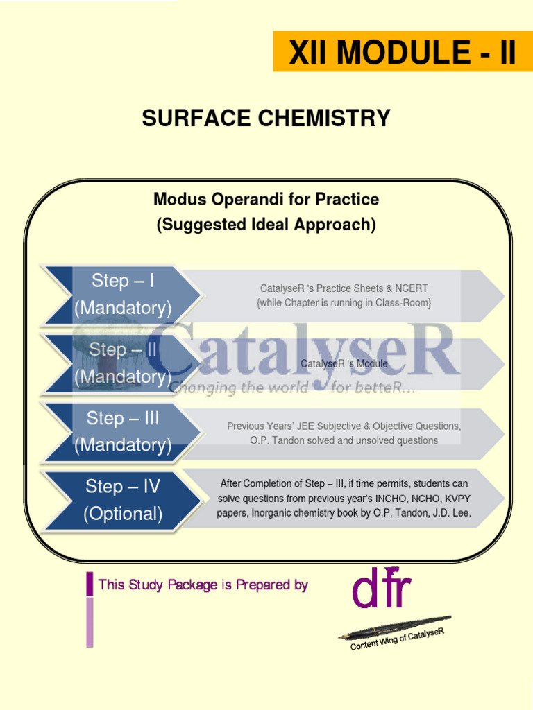 07.1 Surface Chemistry | PDF | Emulsion | Colloid